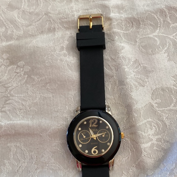 Bora | Accessories | Bora Watch Black With Gold And Silver Accents ...